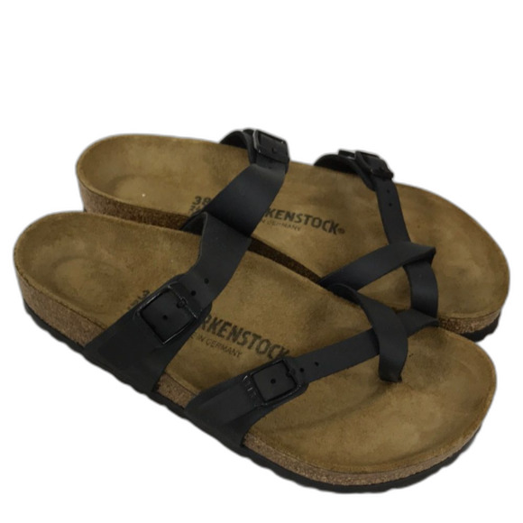 Birkenstock | Shoes | Birkenstock Mayari Stone Birko Flor Black 7 Us ...